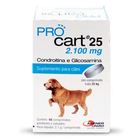 Suplemento Alimentar Procart 25 - 60 Comprimidos – Shop Cão